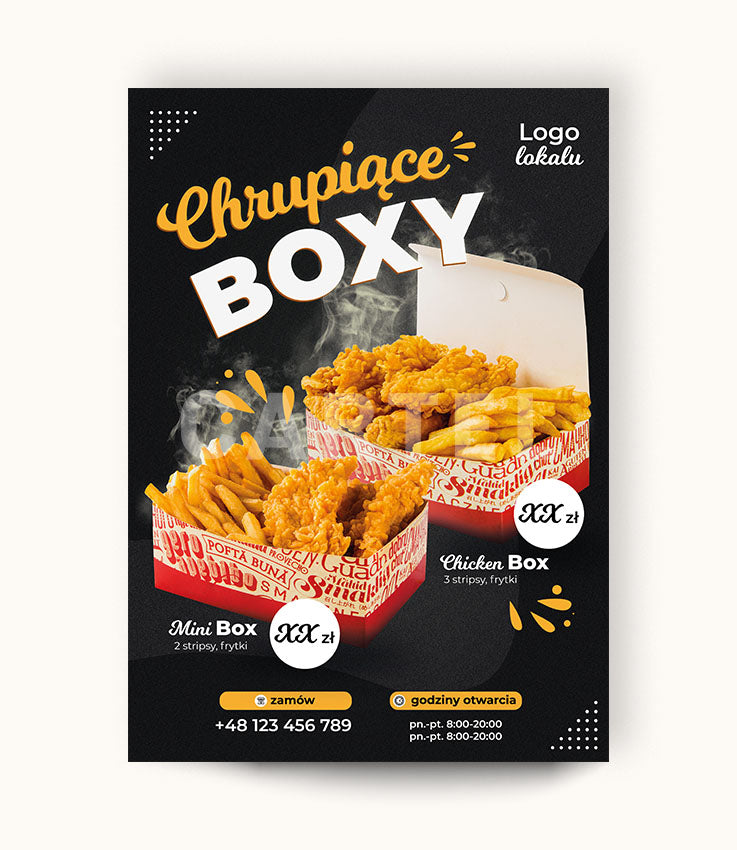 Chrupiące Boxy - plakat i receptury – Cartel Foods